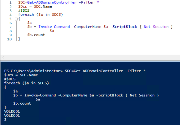 Domain Controller Sessions Count – Active Directory – Cyber Security