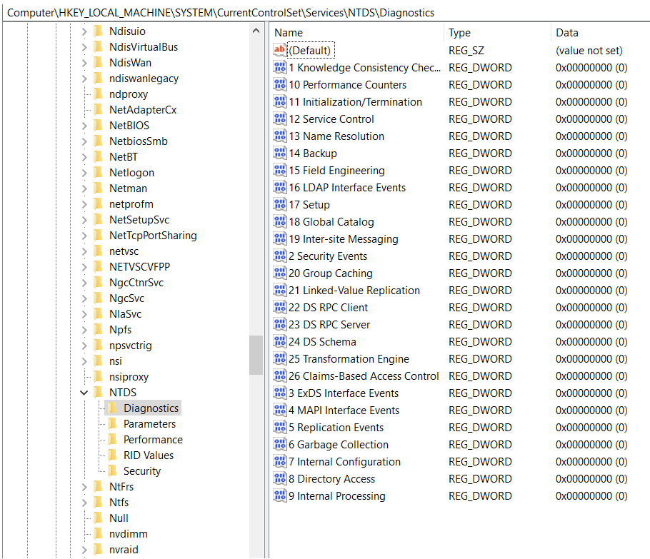 Active Directory Diagnostic Event Logging – Active Directory – Cyber ...