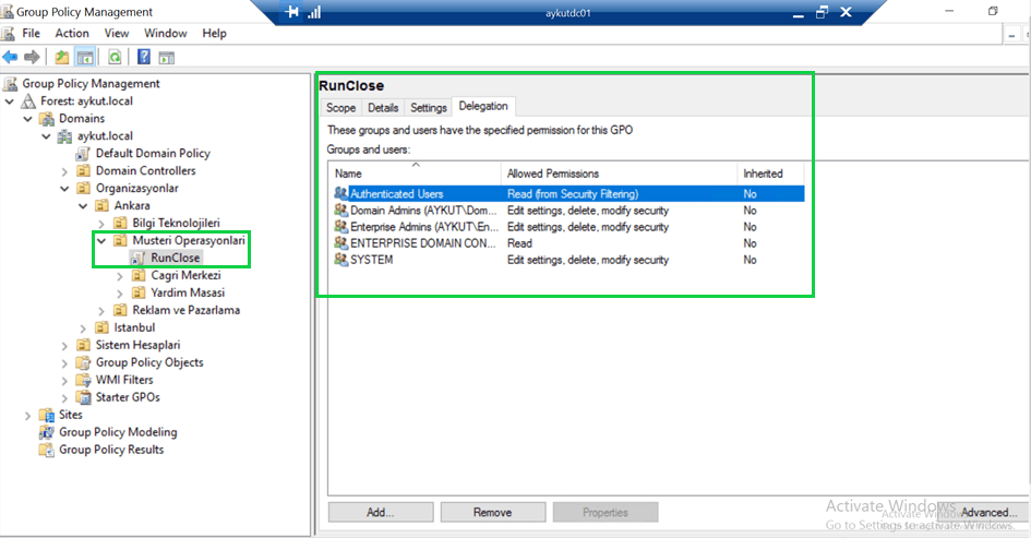 Group Policy Management (GPO) – Active Directory – Cyber Security