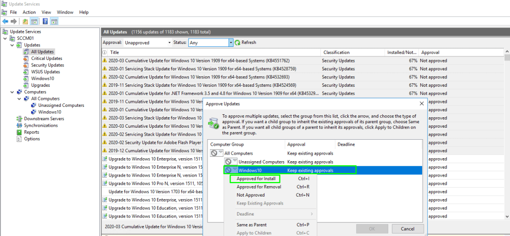 WSUS (Windows Server Update Services) Update Dağıtımı – Active ...