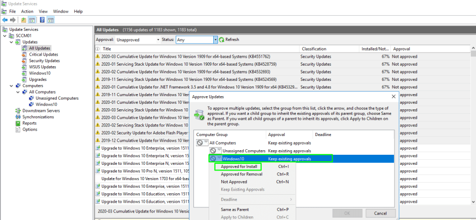 WSUS (Windows Server Update Services) Update Dağıtımı – Active ...