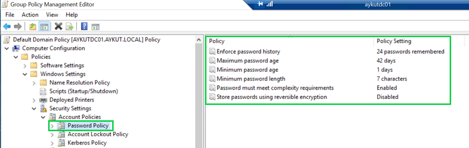 Password Policy Hazırlama (GPO) – Active Directory – Cyber Security