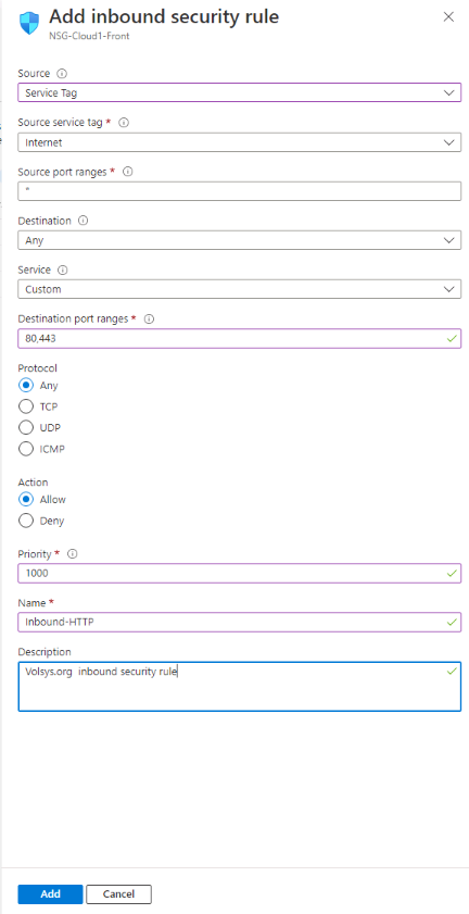 Azure Network Security Group NSG – Active Directory – Cyber Security