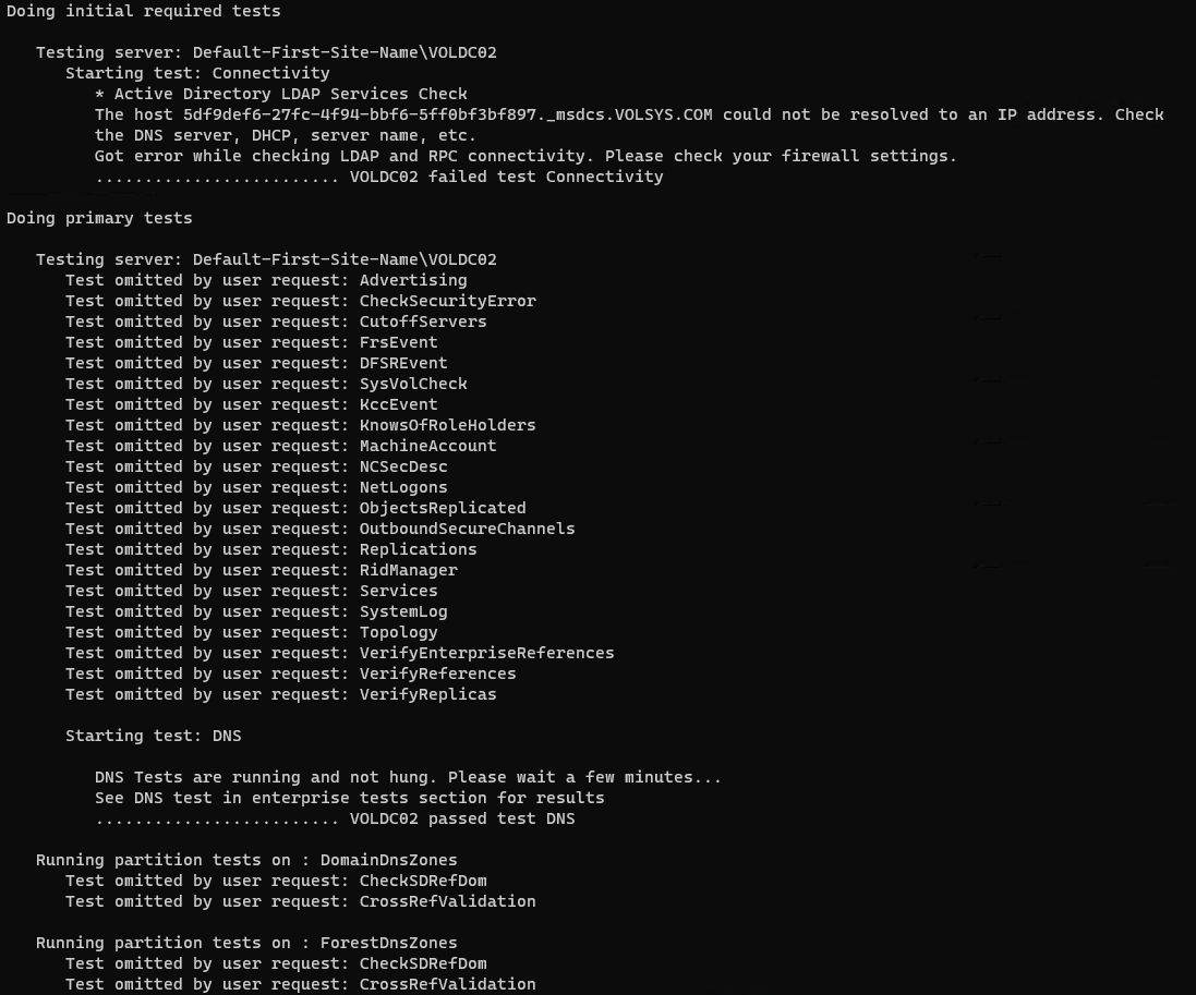 Dcdiag ile DNS’i Kontrol Etmek – Active Directory – Cyber Security