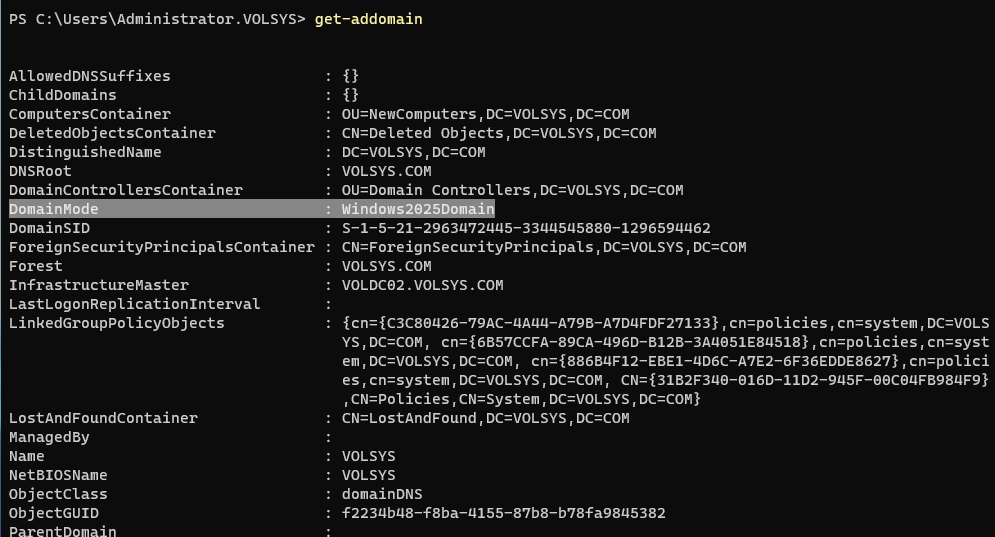 Windows Server 2025 Active Directory FFL – DFL RollBack – Active ...