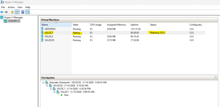 Active Directory FSMO Rolüne Sahip olan Domain Controller’ı Snapshot ...